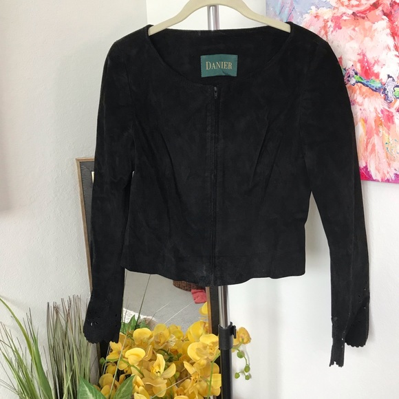 Danier | Jackets & Coats | Danier Black Suede Zipup Jacket | Poshmark